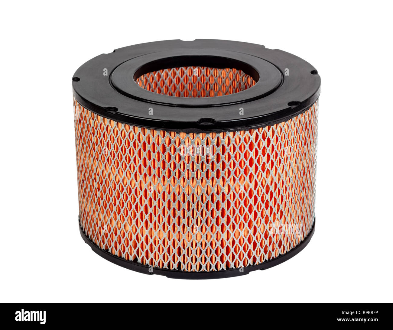 New round car motor air filter isolated on white background Stock Photo ...