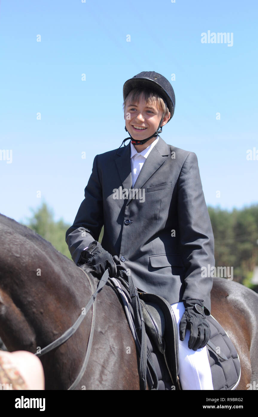 Kovrov, Russia. 1 June 2014. Equestrian sport competitions in children ...