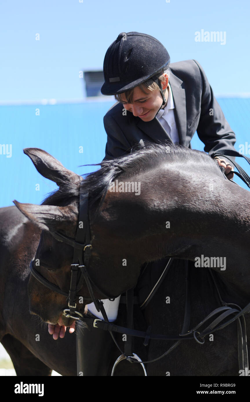 Kovrov, Russia. 1 June 2014. Equestrian sport competitions in children ...