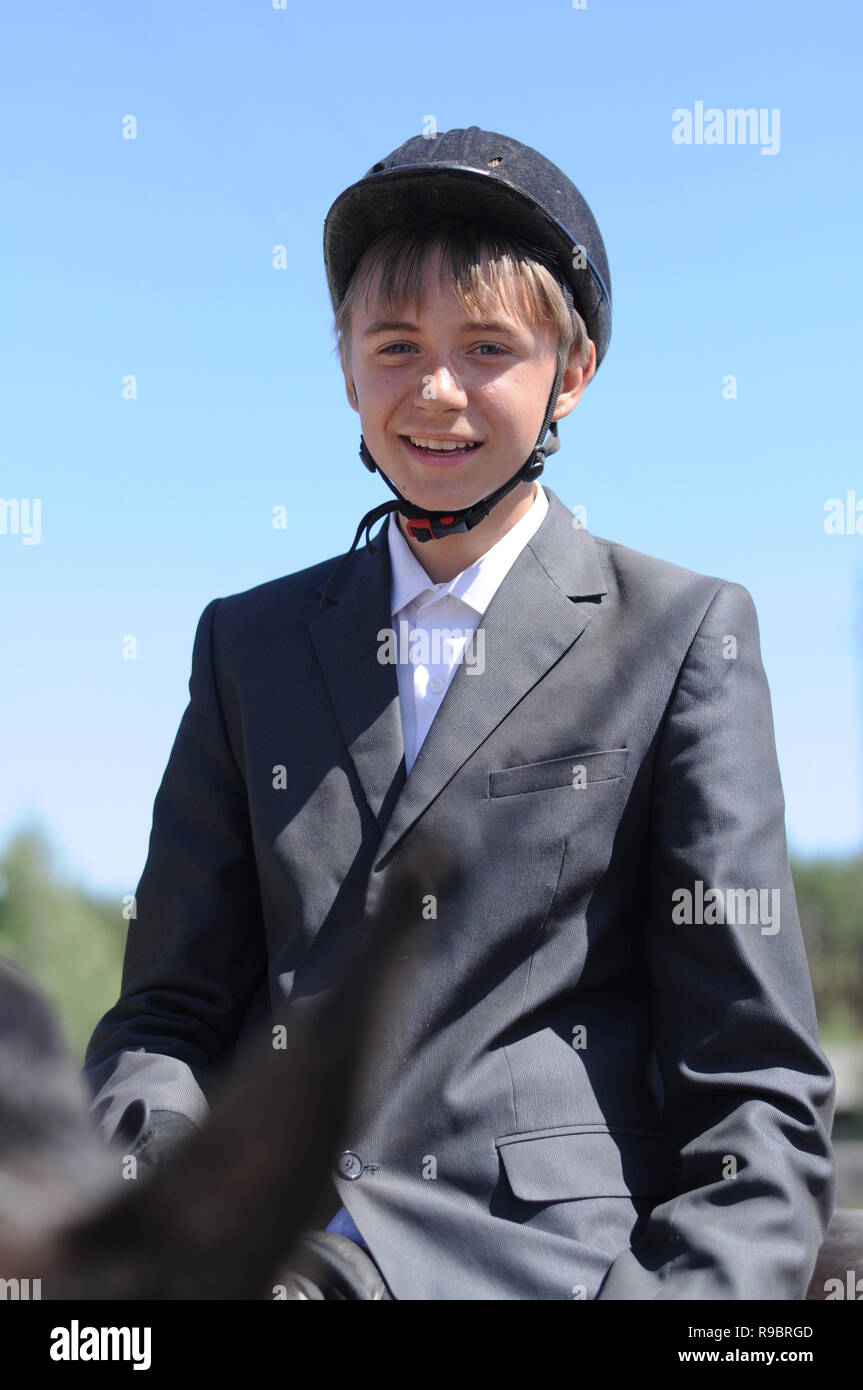 Kovrov, Russia. 1 June 2014. Equestrian sport competitions in children ...