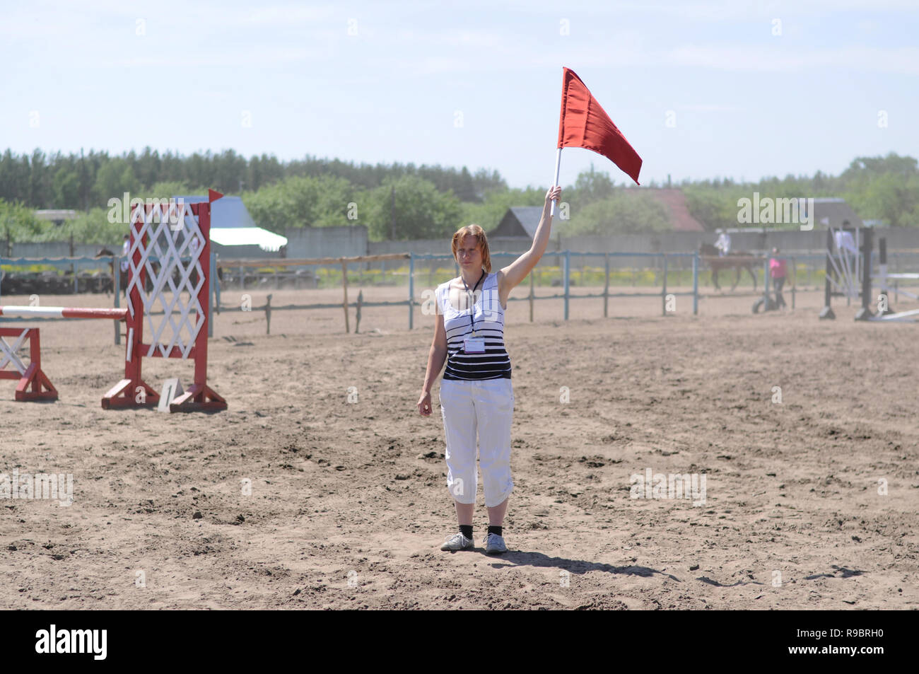Race stopped flag hi-res stock photography and images - Alamy