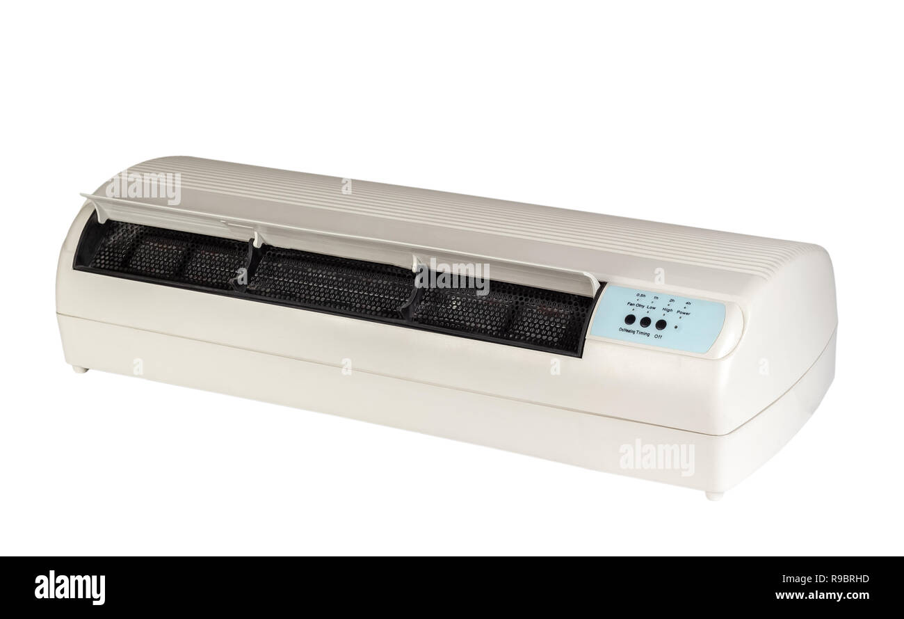 Electric air heater with fan isolated on a white background Stock Photo ...