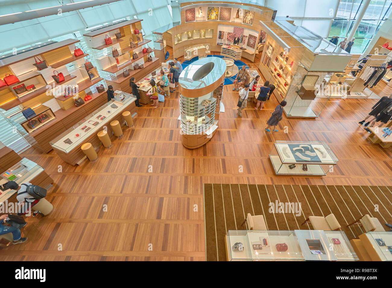 SINGAPORE - NOVEMBER 08, 2015: inside the Louis Vuitton store. Louis ...