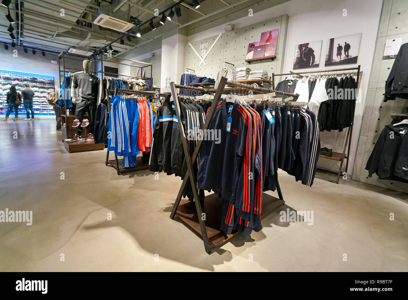 SAINT PETERSBURG, RUSSIA - CIRCA AUGUST, 2017: inside Adidas store at ...