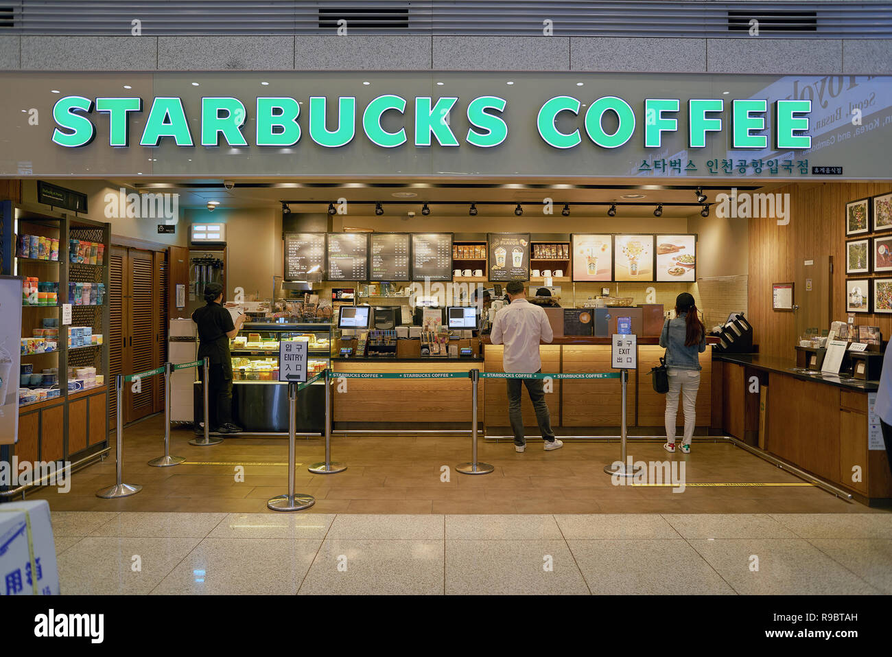 INCHEON, SOUTH KOREA - CIRCA MAY, 2017: Starbucks at Incheon ...