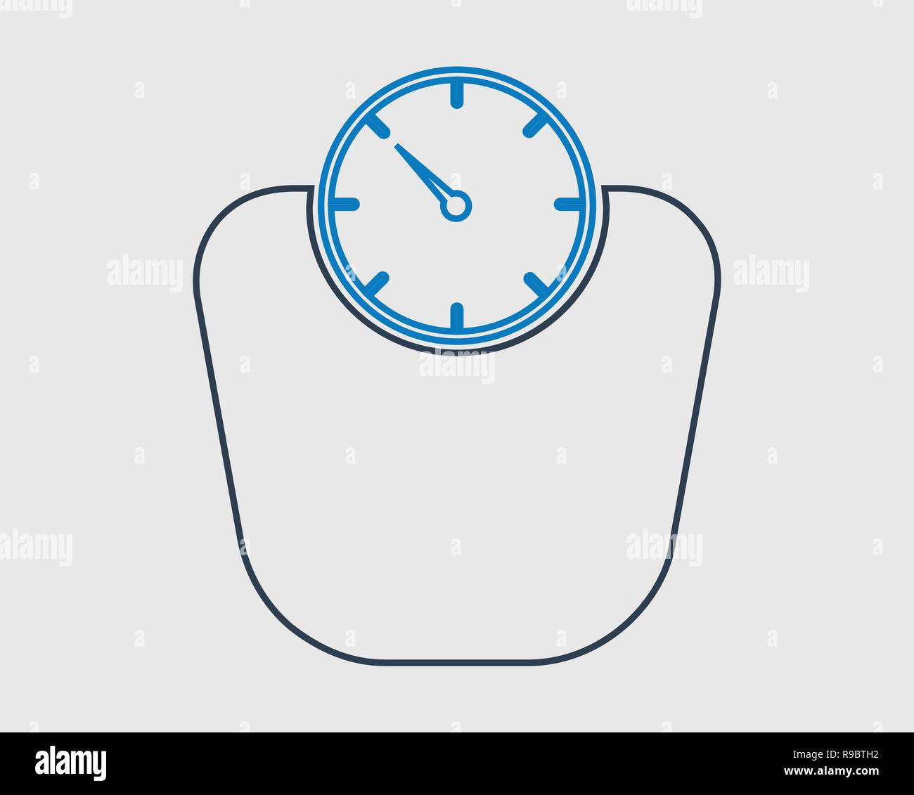 Human Weight scale line icon on gray background Stock Vector Image ...