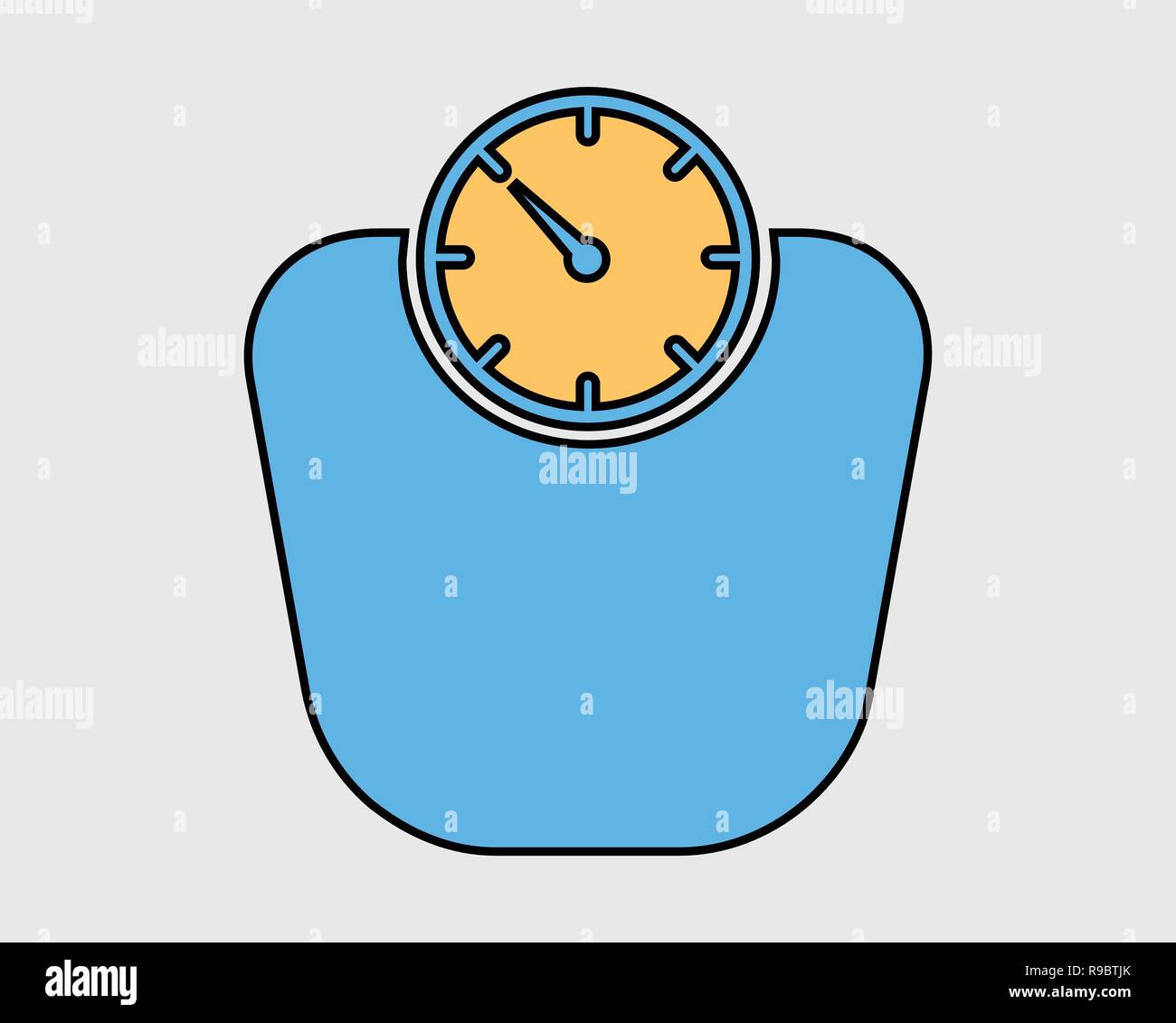 Colorful Human Weight scale icon on gray background Stock Vector Image ...
