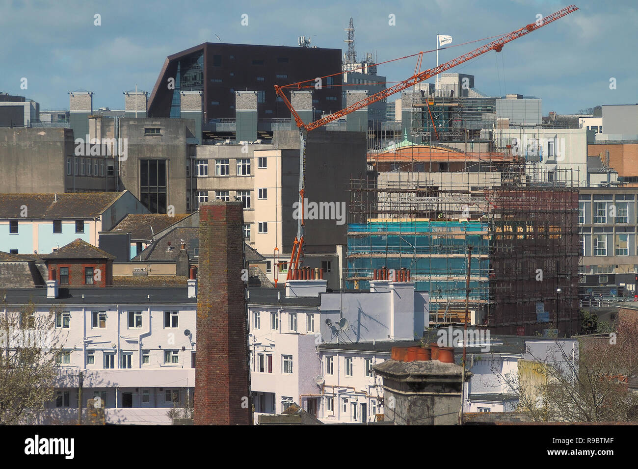 Plymouth townscape and Plymouth sound Devon UK Stock Photo - Alamy