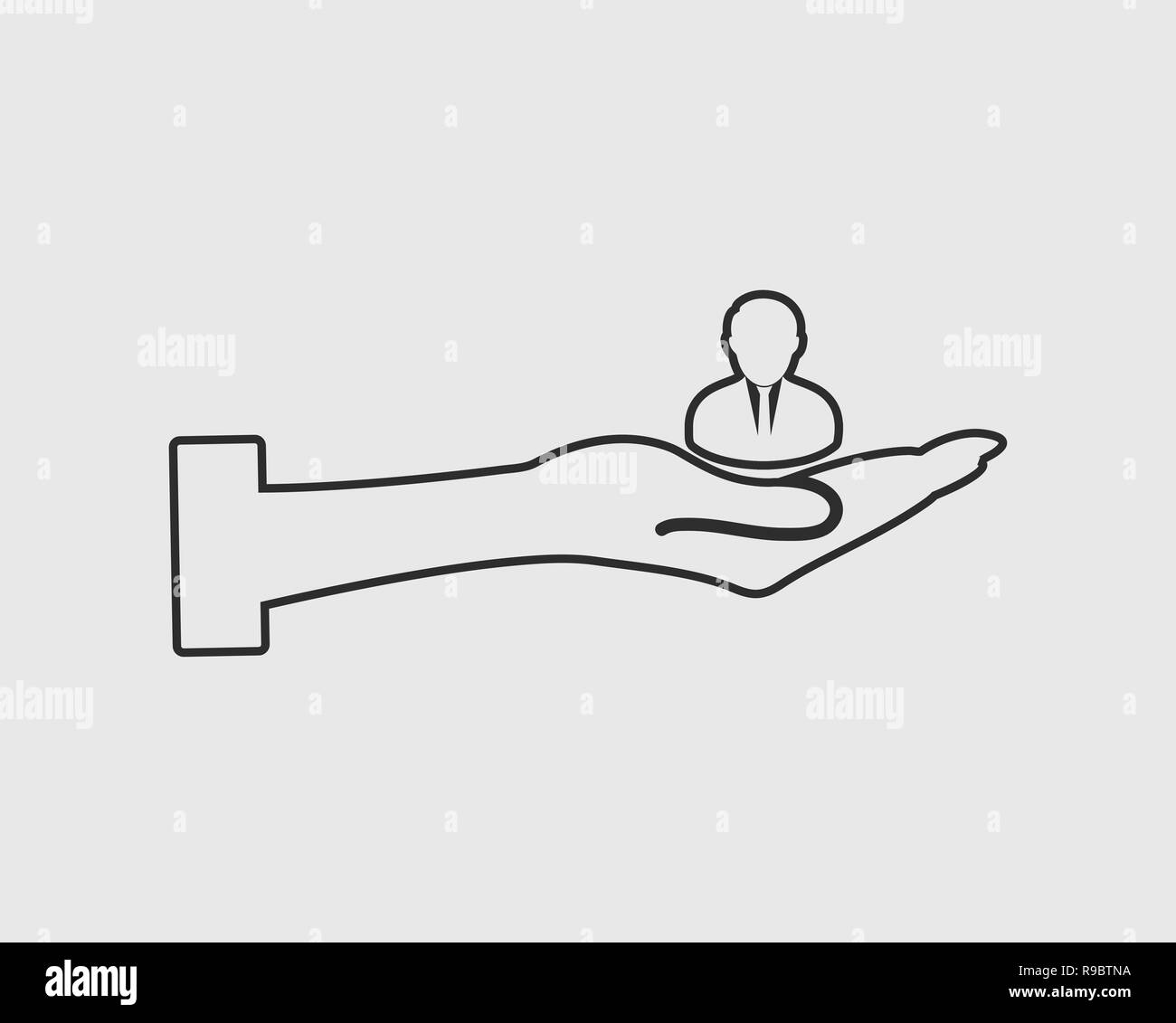 Customer care black line Stock Vector Images - Alamy