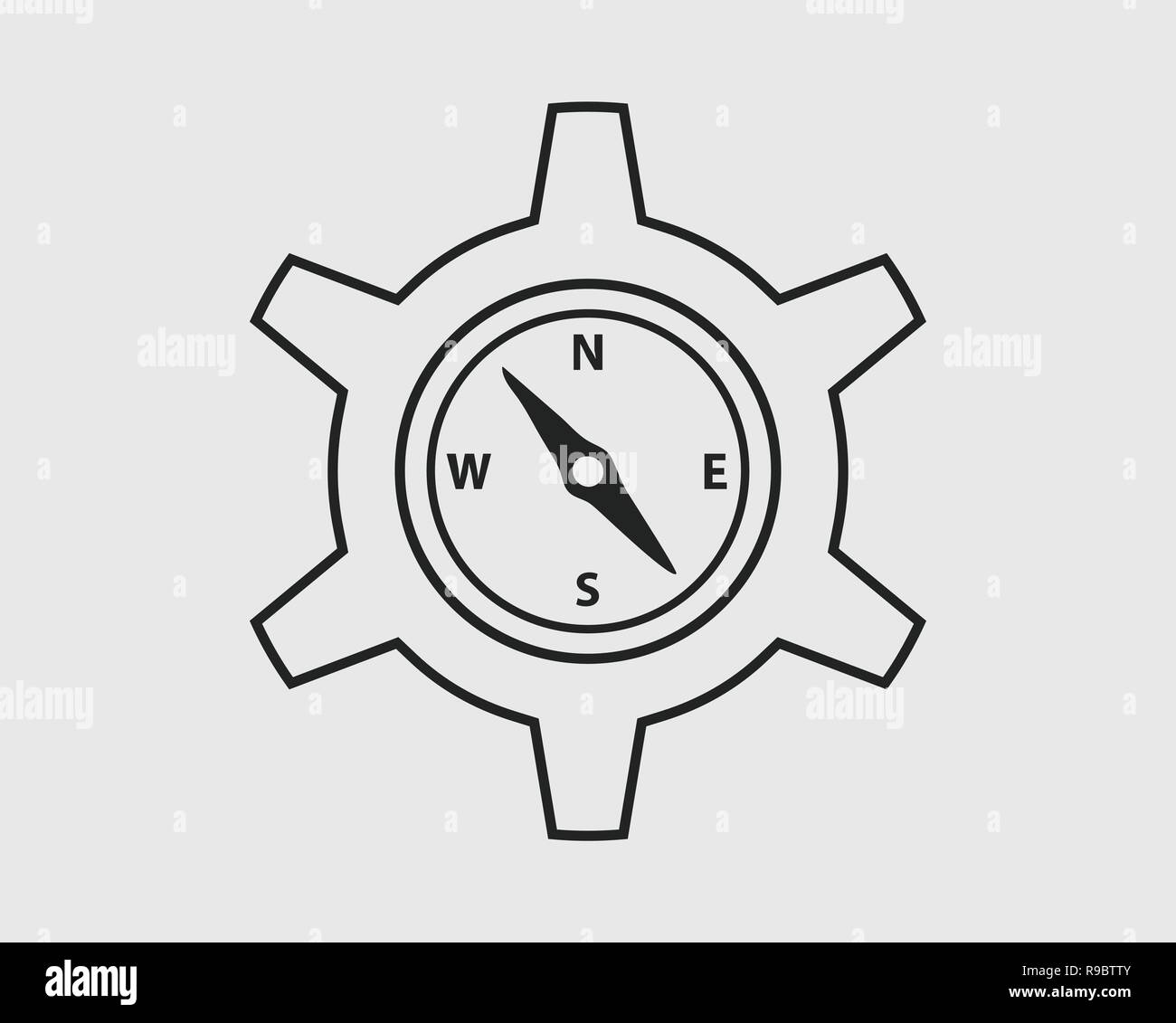 Compass clock Black and White Stock Photos & Images - Alamy