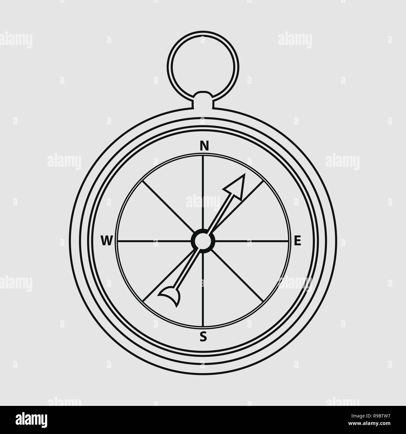 Compass line Black and White Stock Photos & Images - Alamy