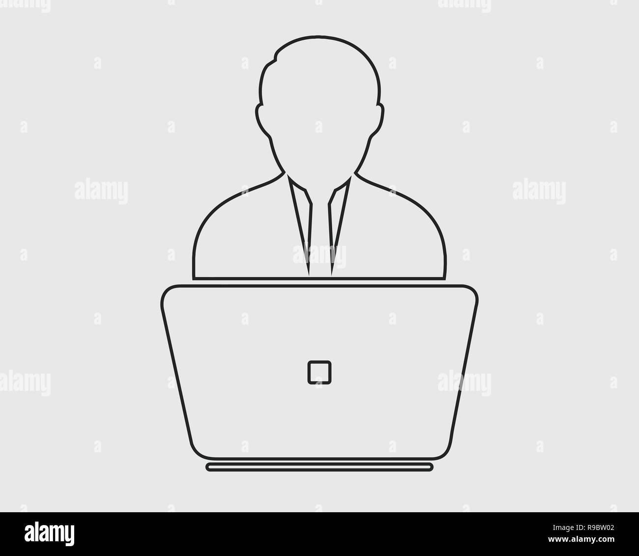 Information services line icons Stock Vector Images - Alamy