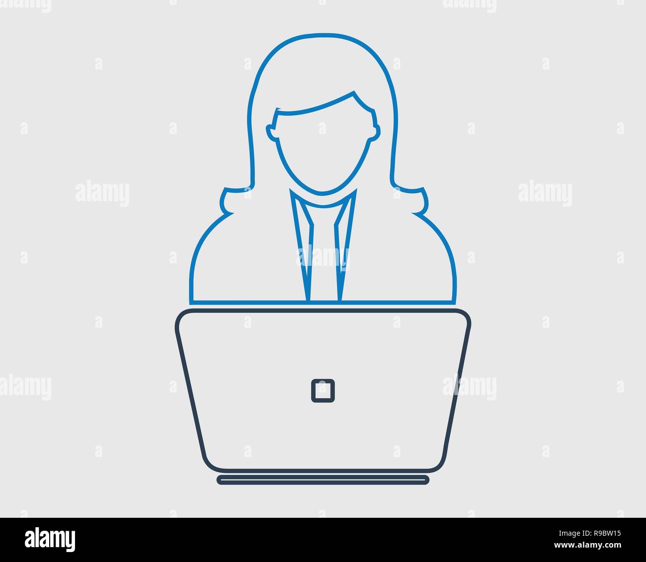 Information services line icons Stock Vector Images - Alamy