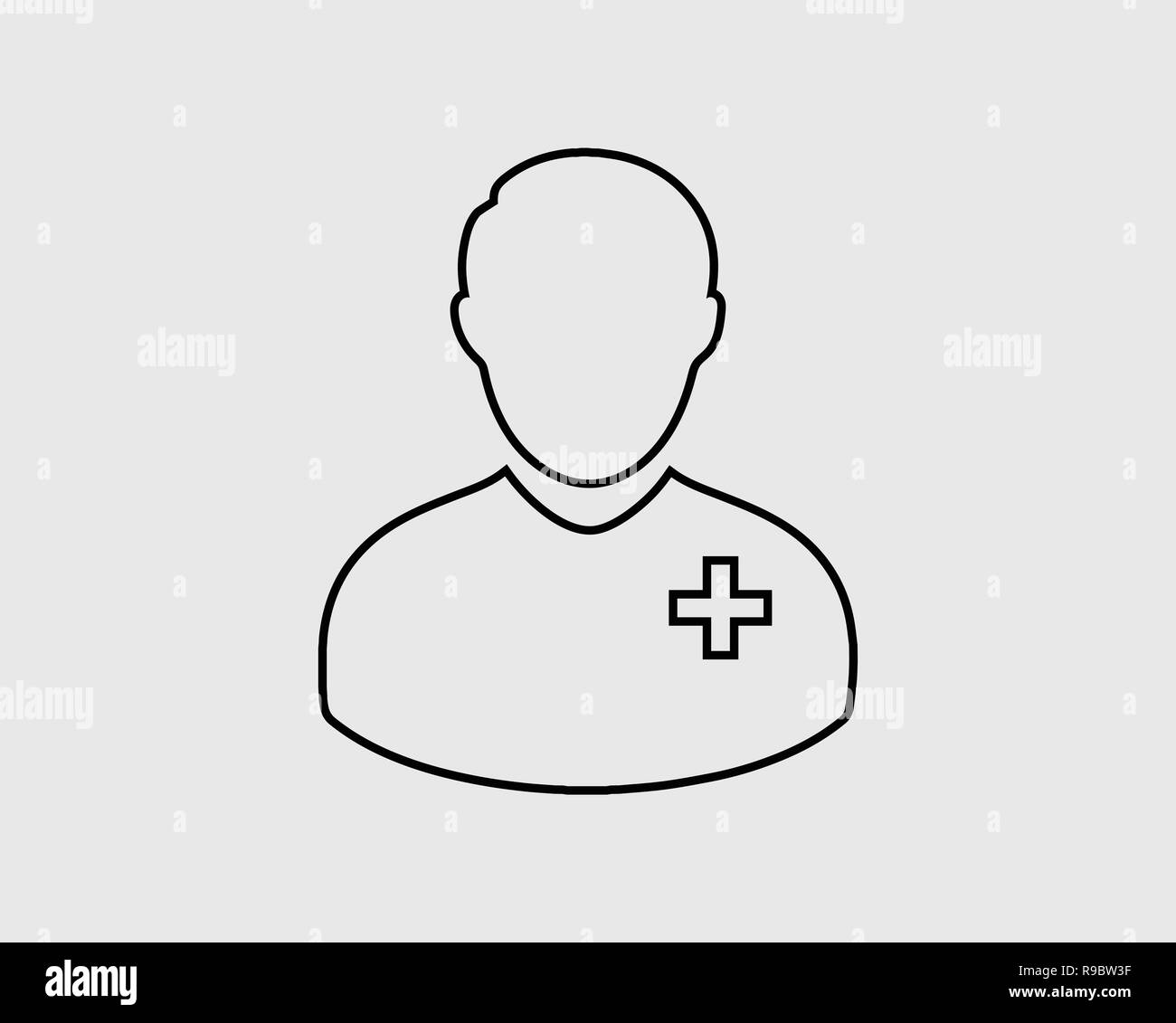 Doctor line icon hi-res stock photography and images - Alamy