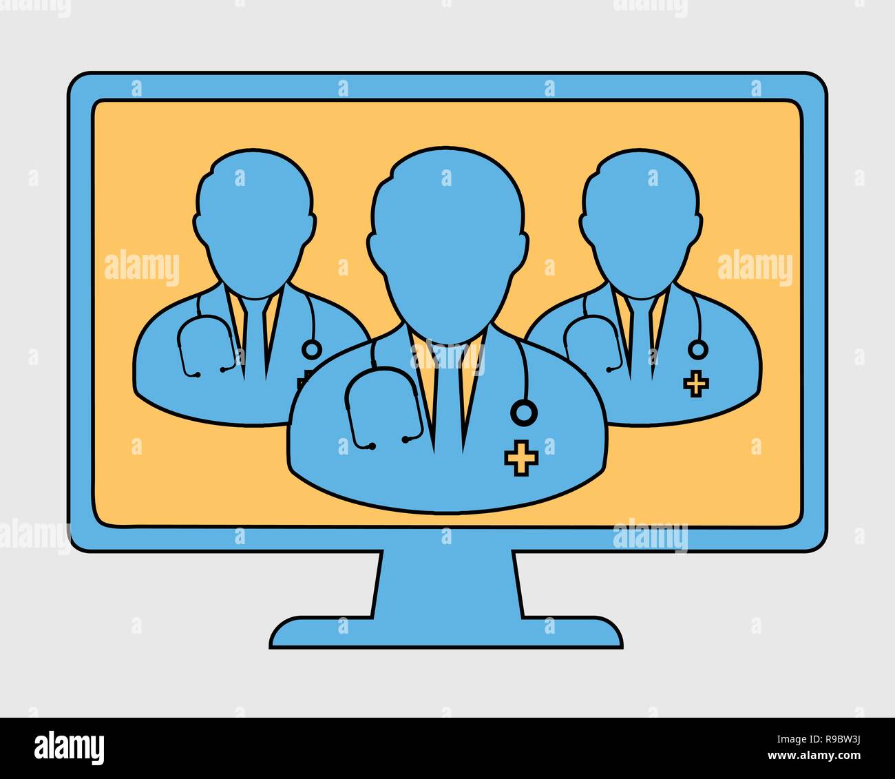 Social care worker white background Stock Vector Images - Alamy