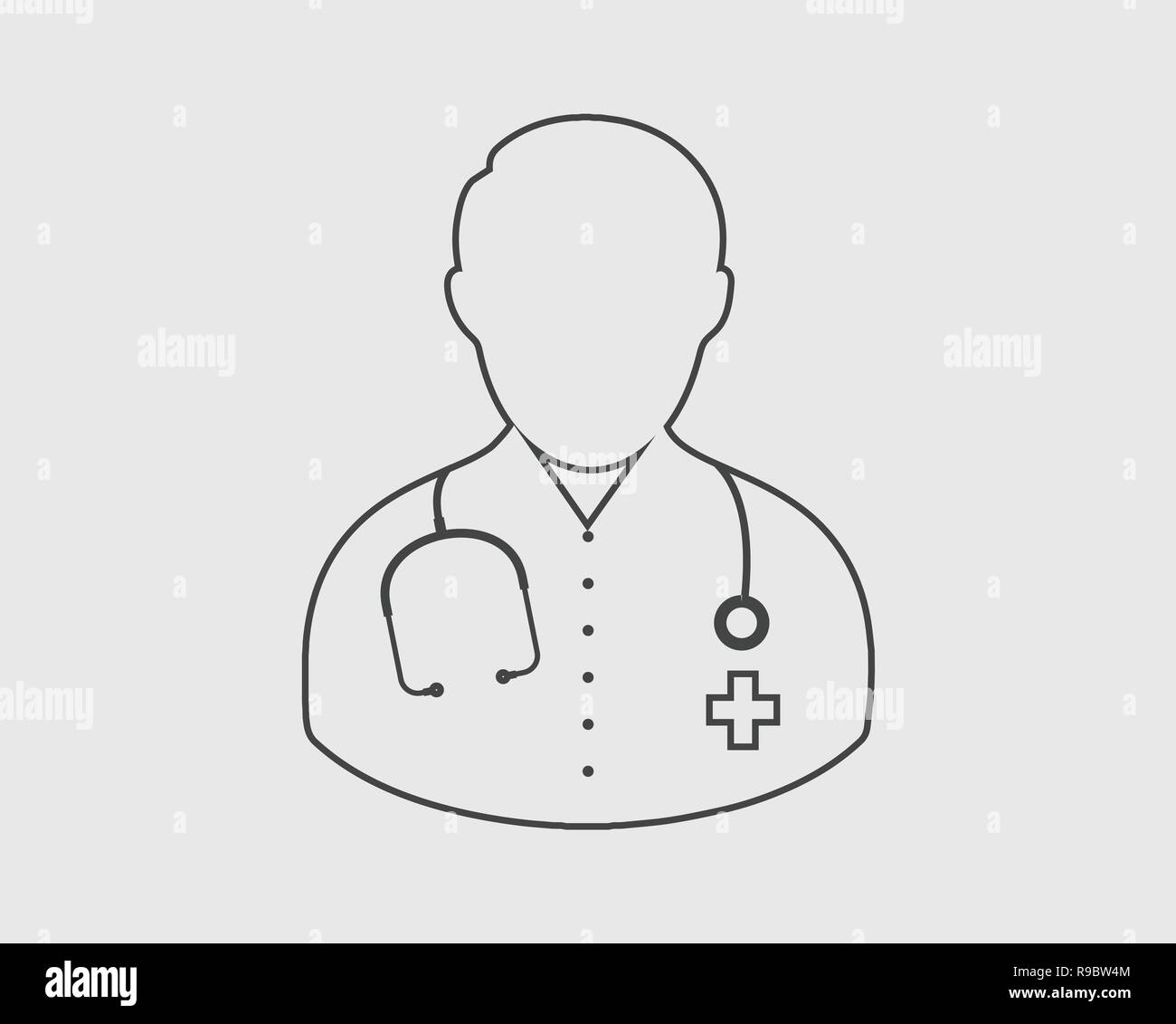 Doctor line icon hi-res stock photography and images - Alamy