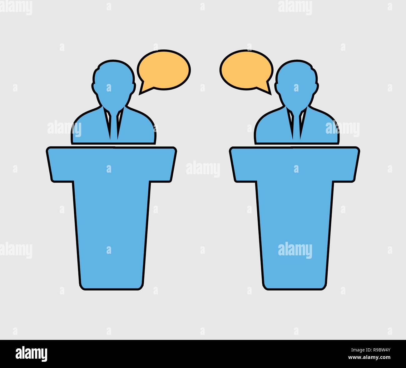 Debate duel hi-res stock photography and images - Alamy