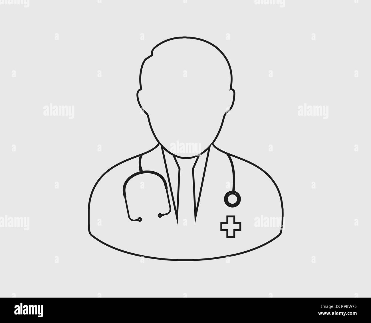 Employee icon simple line Black and White Stock Photos & Images - Alamy