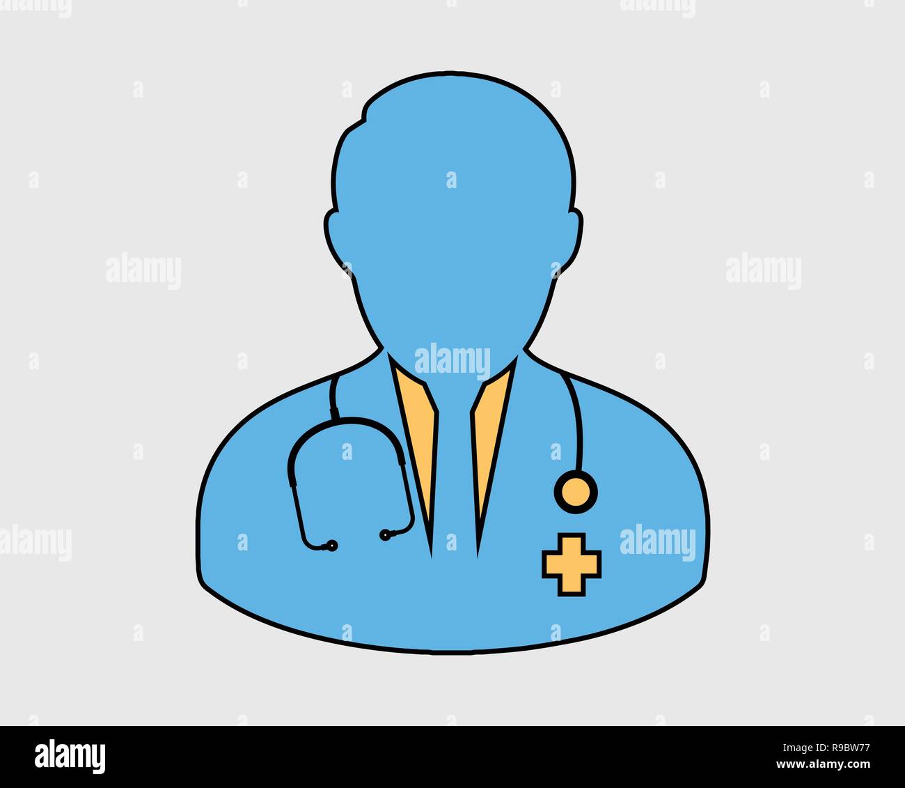 Colorful Doctor Icon on gray Background Stock Vector Image & Art - Alamy