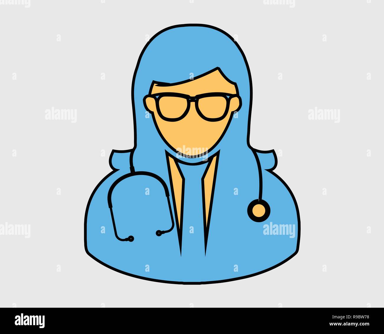 Medical doctor profile icon female Stock Vector Images - Alamy