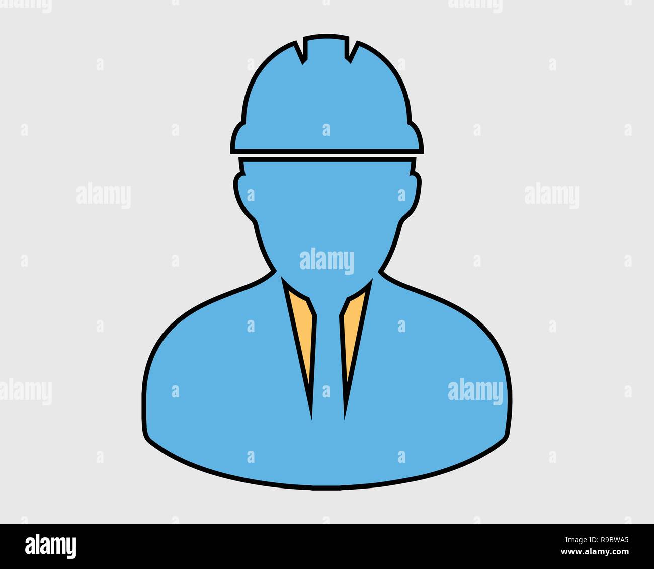 Engineer pictogram helmet hi-res stock photography and images - Alamy