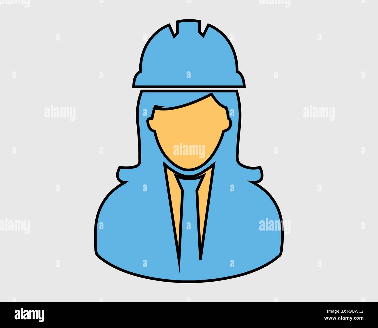 Engineer pictogram helmet hi-res stock photography and images - Alamy