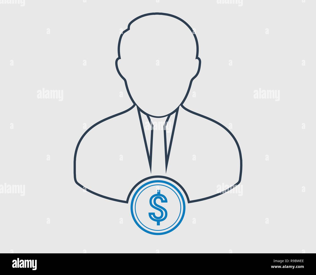Bank manager desk sign Stock Vector Images - Alamy