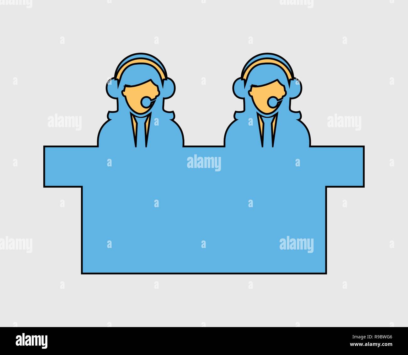 Colorful Customer service icon on gray Background Stock Vector Image ...