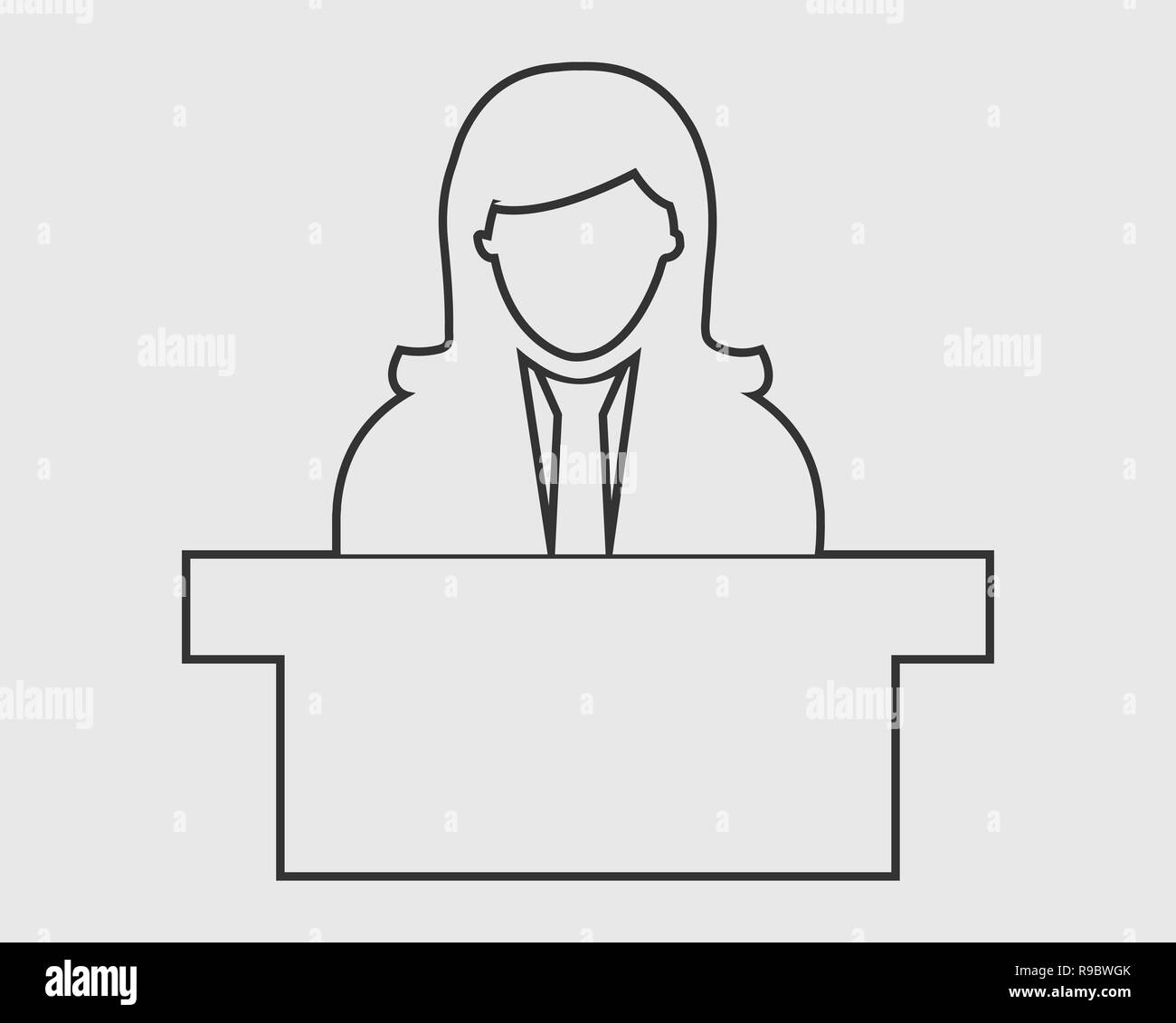 Profile female office receptionist hi-res stock photography and images ...