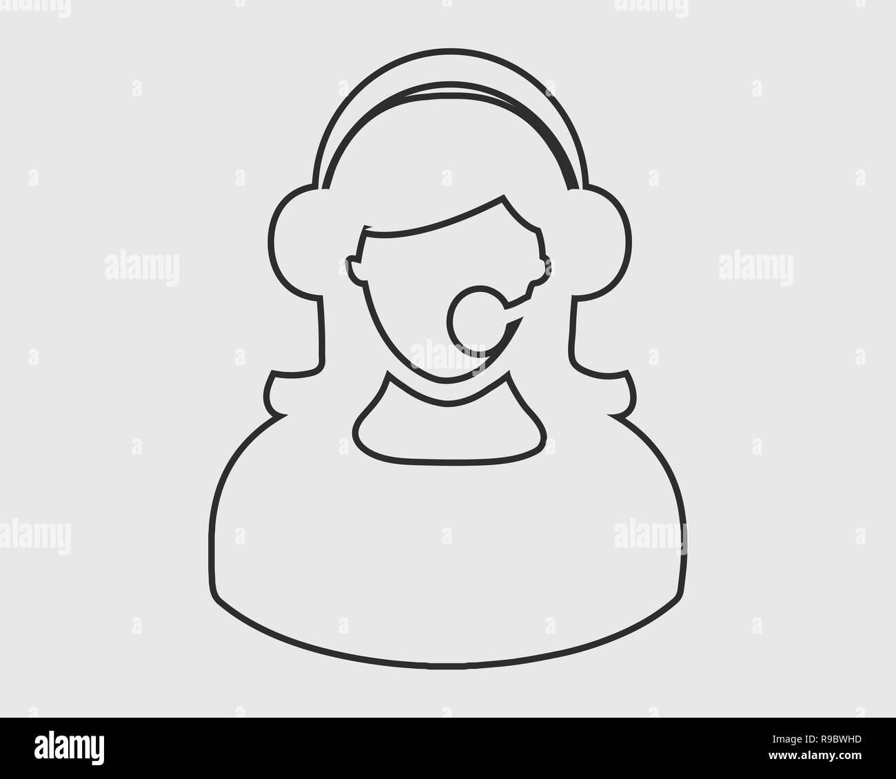 Female customer service representative Stock Vector Images - Alamy