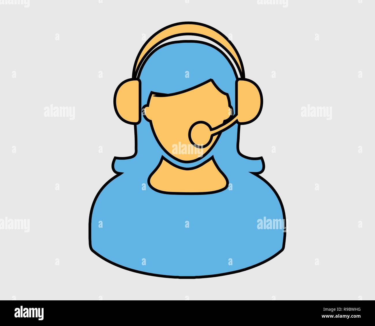 Coloroful Female Customer service icon Stock Vector Image & Art - Alamy