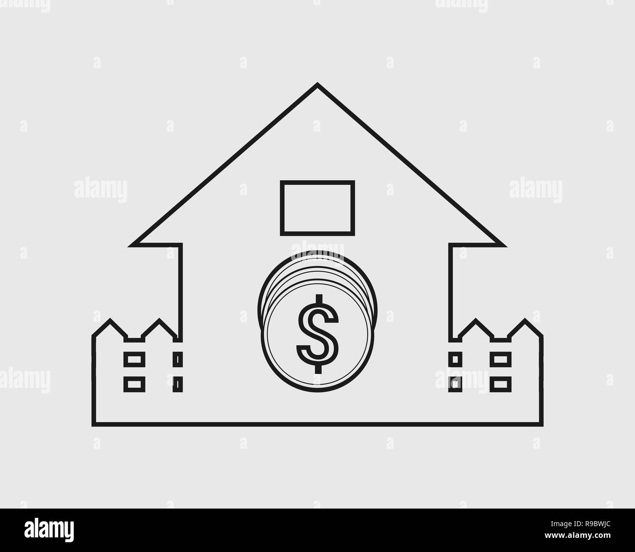 Save money buy house Black and White Stock Photos & Images - Alamy