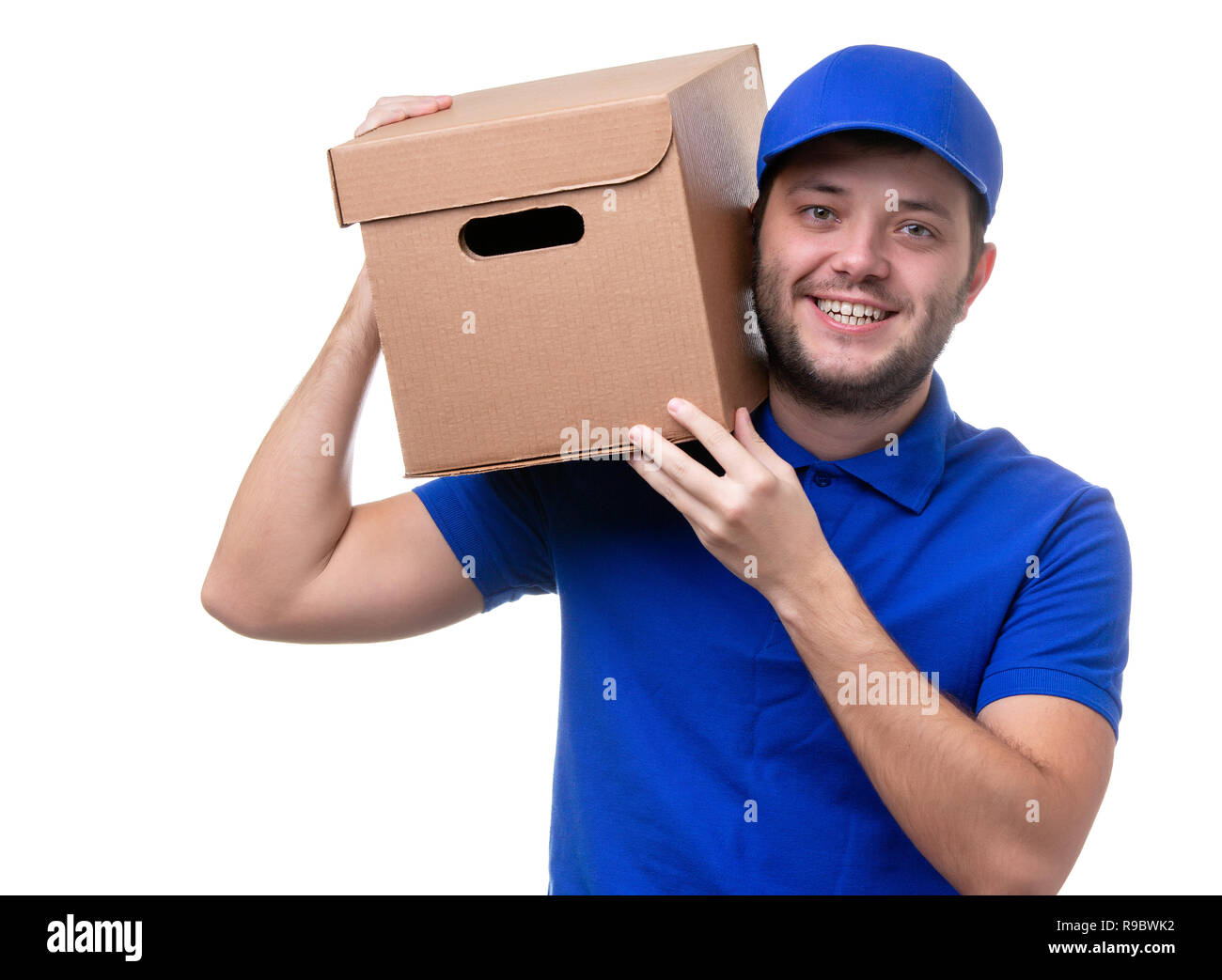Man Carry Box On Shoulder High Resolution Stock Photography and Images ...