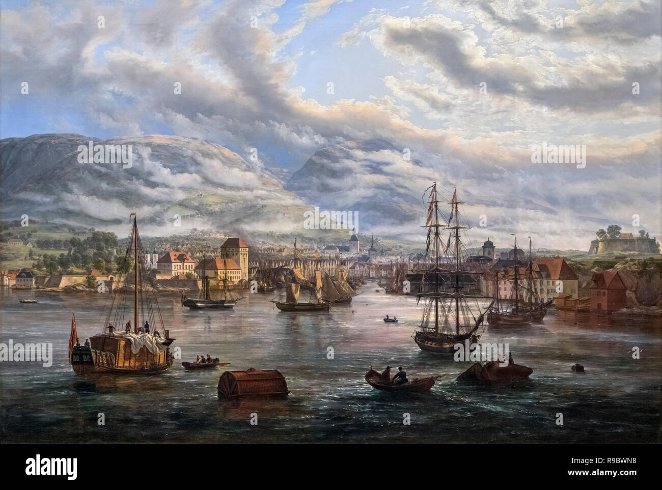 View of Bergen Harbour by J C Dahl (Johan Christian Claussen Dahl: 1788 ...