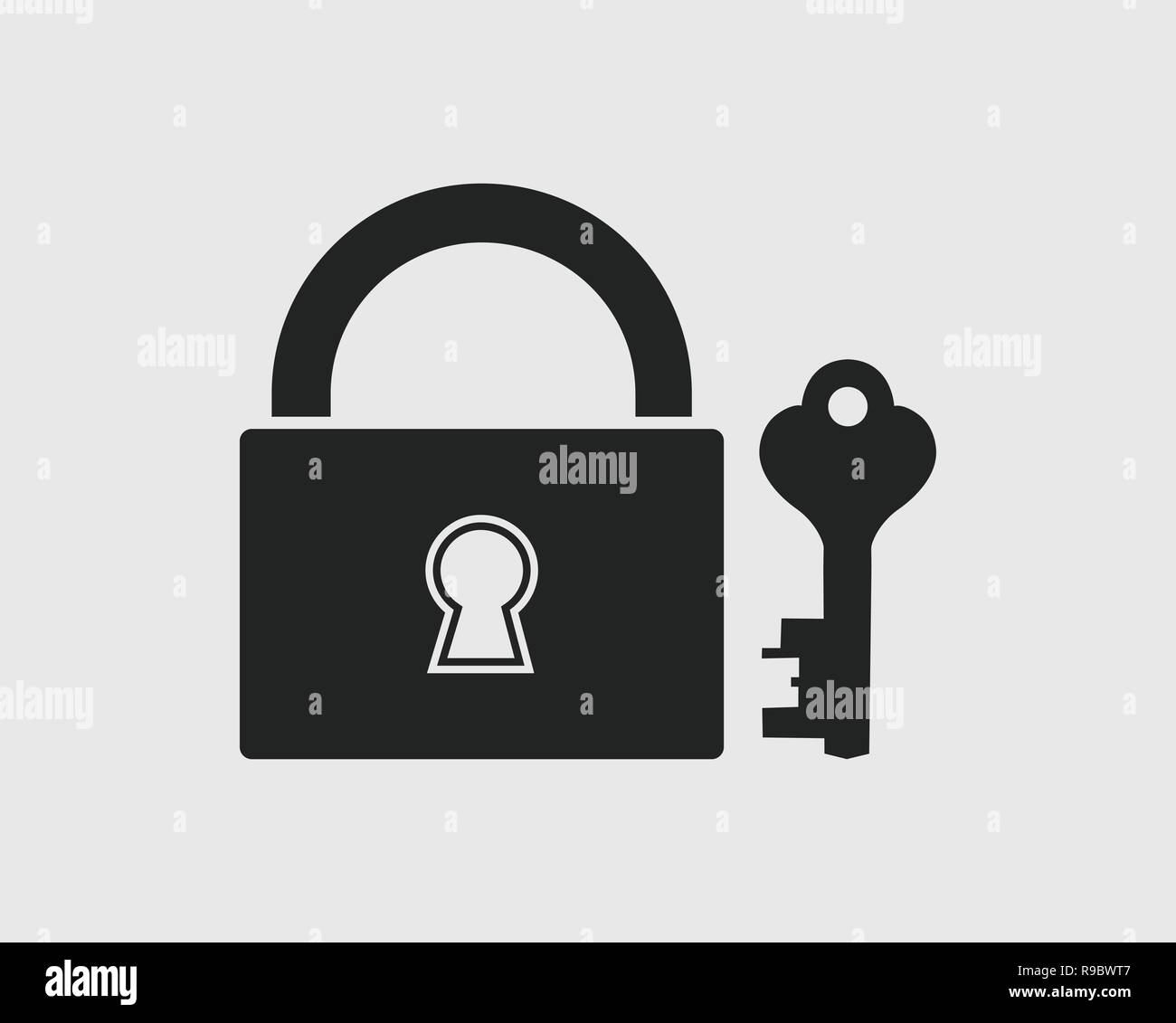 Padlock shape heart on Stock Vector Images - Alamy