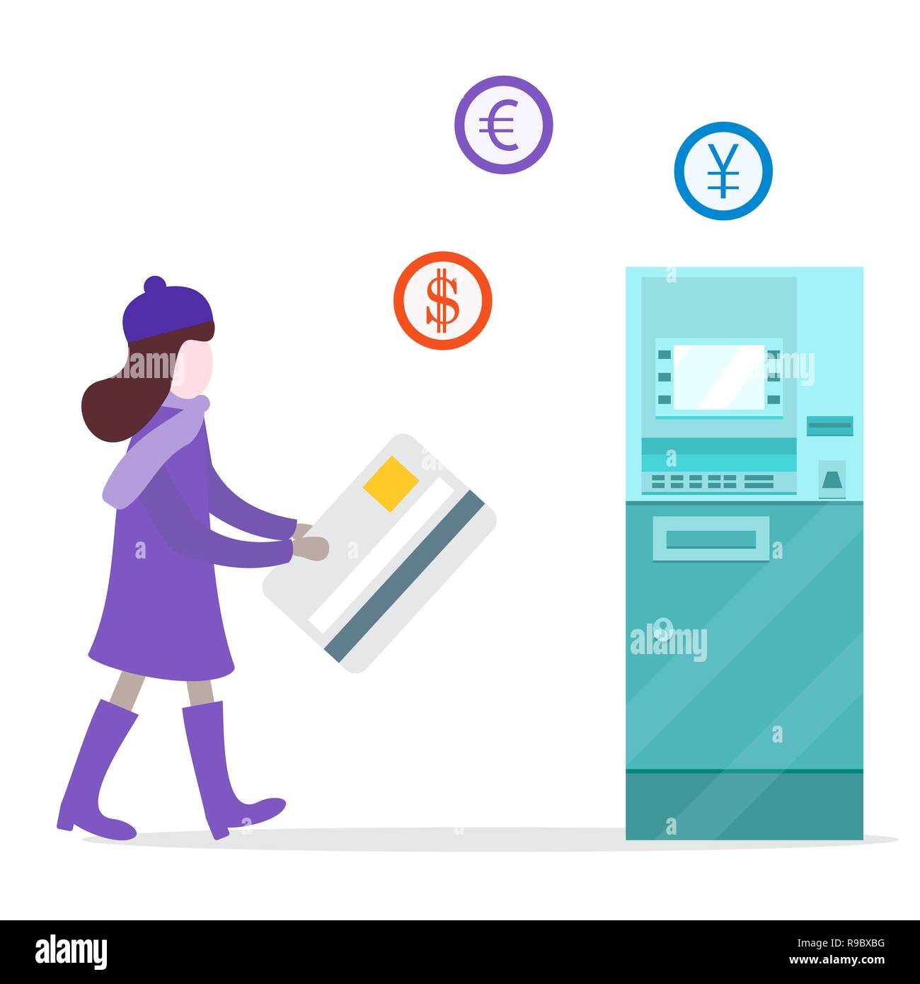 Self service atm automatic teller machine Stock Vector Images - Alamy