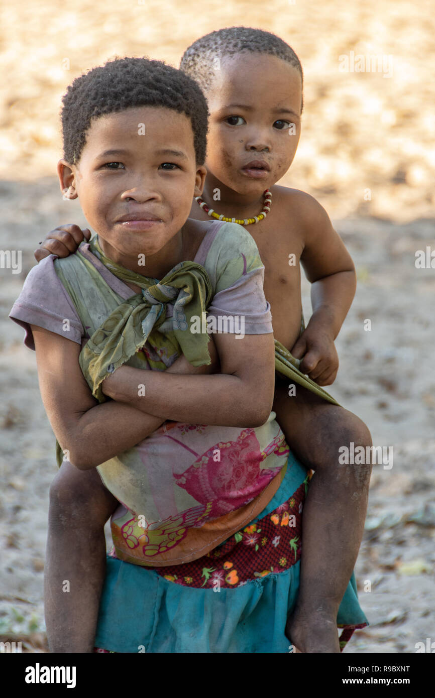 San village children of Namibia, Africa Stock Photo - Alamy