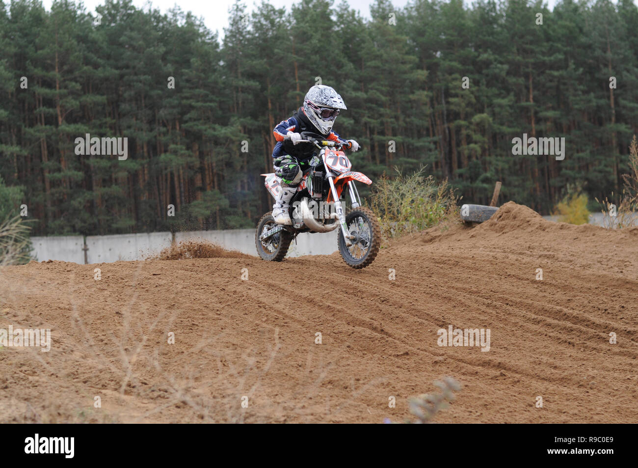 Kovrov, Russia. 4 October 2014. Motocross competitions in the sports ...