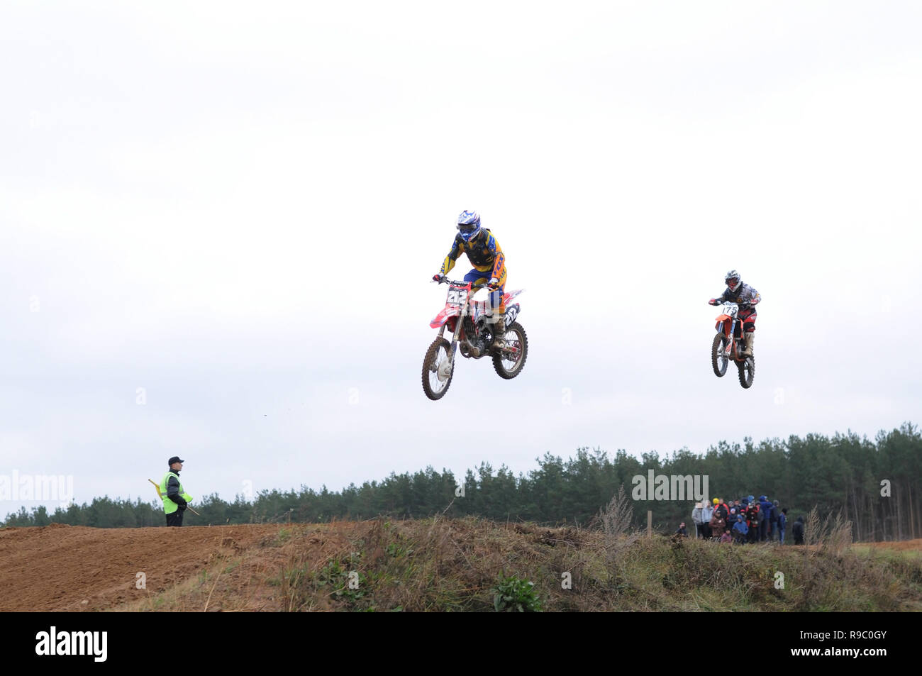 Kovrov, Russia. 4 October 2014. Motocross competitions in the sports ...