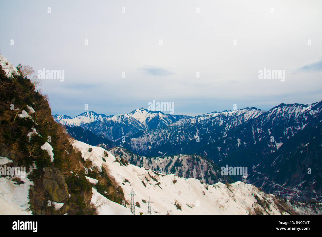 Tateyama mountains in Toyama, Japan. Toyama is one of the important ...