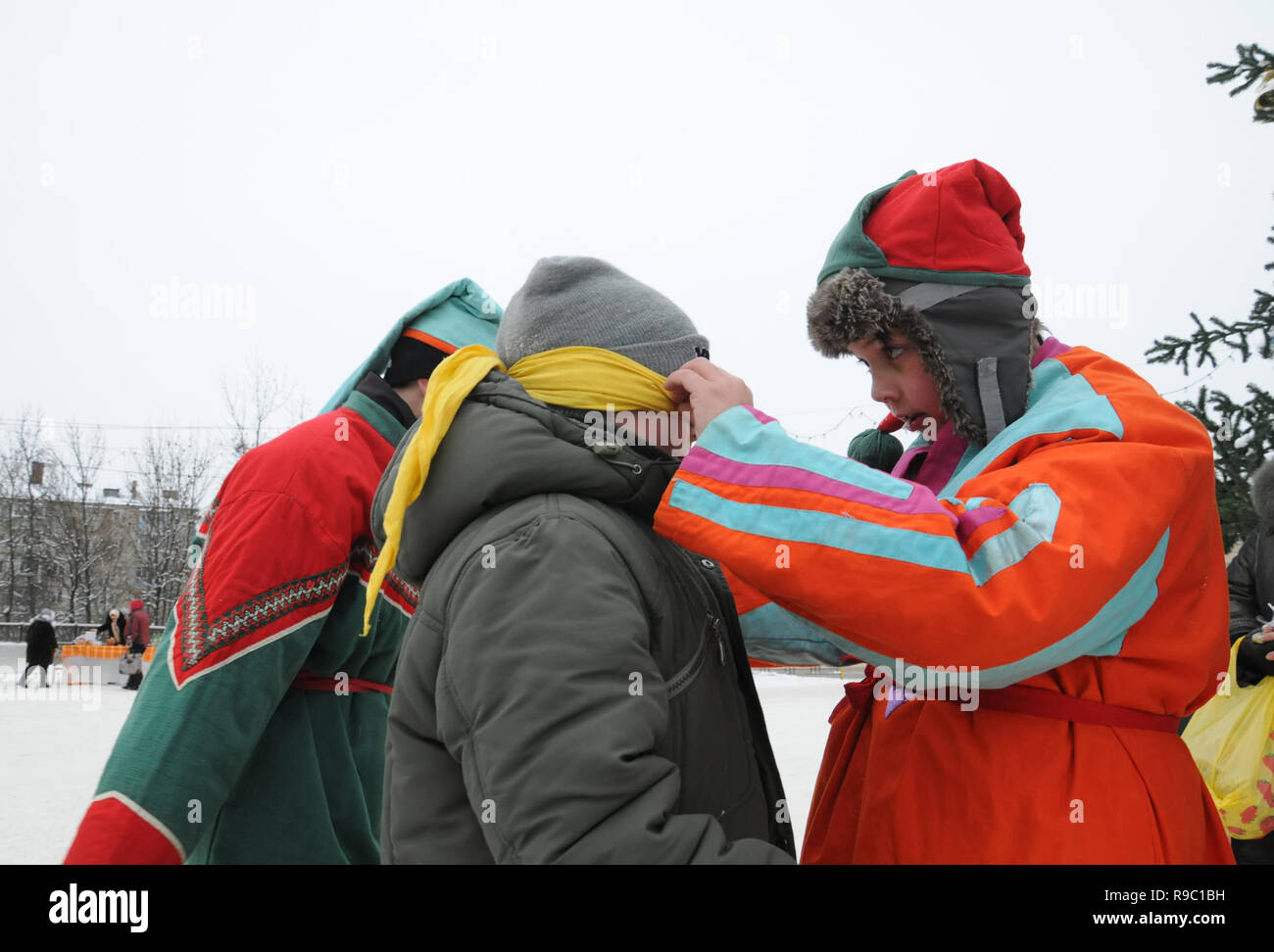 Kovrov, Russia. 28 December 2014. Festive fair before the New Year at ...