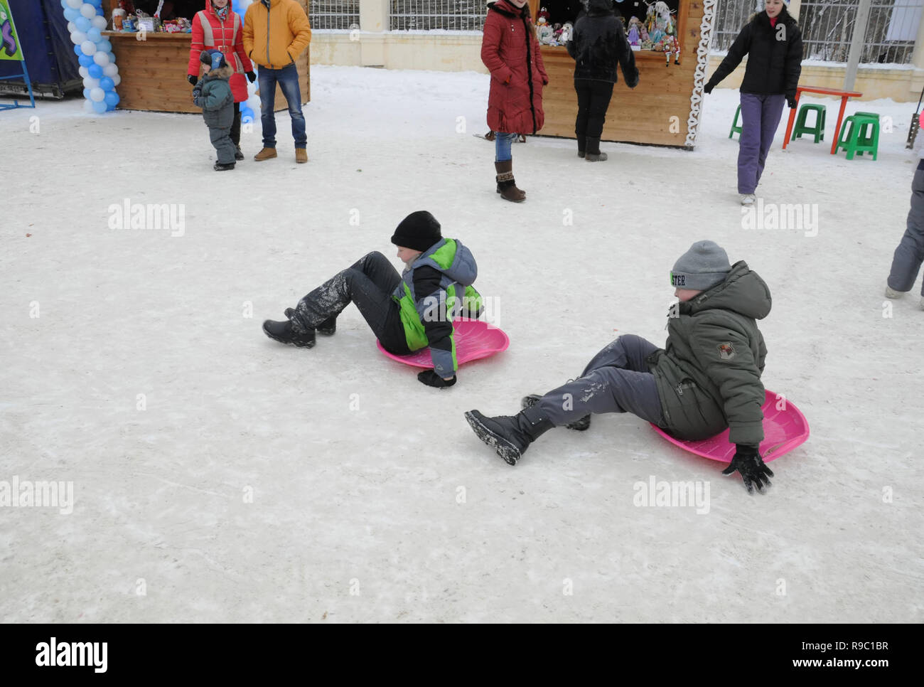 Kovrov, Russia. 28 December 2014. Festive fair before the New Year at ...