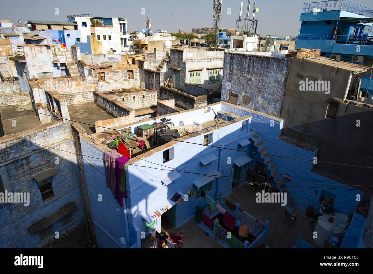 Roofs of blue city hi-res stock photography and images - Alamy