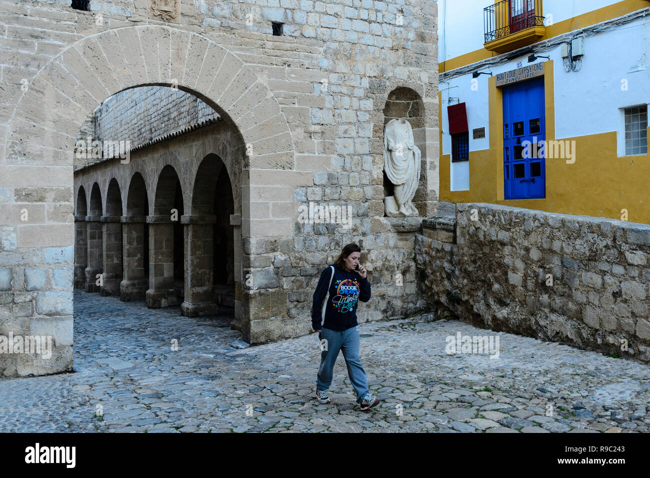 Citadel gate in Ibiza Stock Photo - Alamy