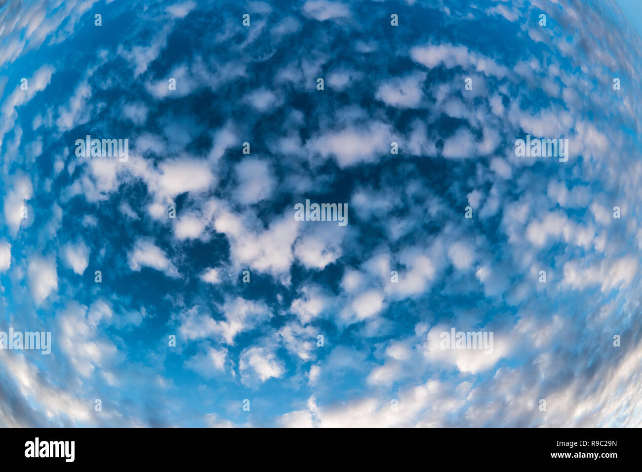 fisheye sky with clouds Stock Photo - Alamy