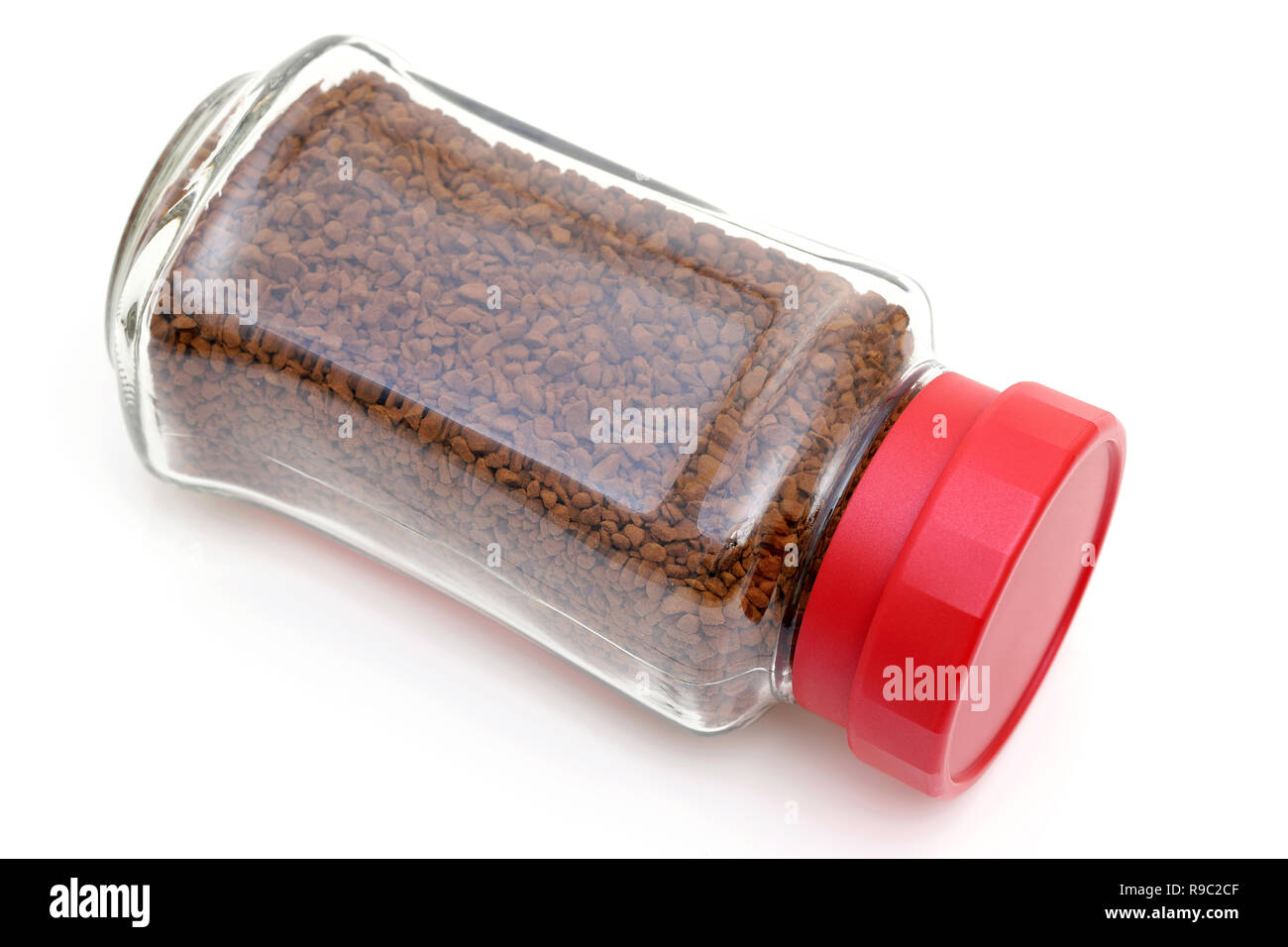 Instant coffee in glass jar isolated on white background Stock Photo ...