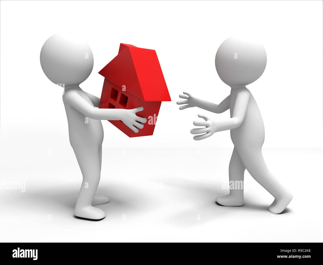 Cute blue house icon Cut Out Stock Images & Pictures - Alamy