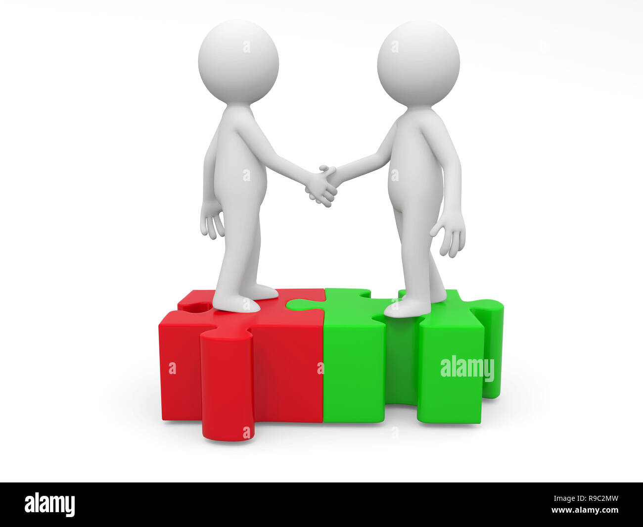 Hands white woman shaking black Cut Out Stock Images & Pictures - Alamy