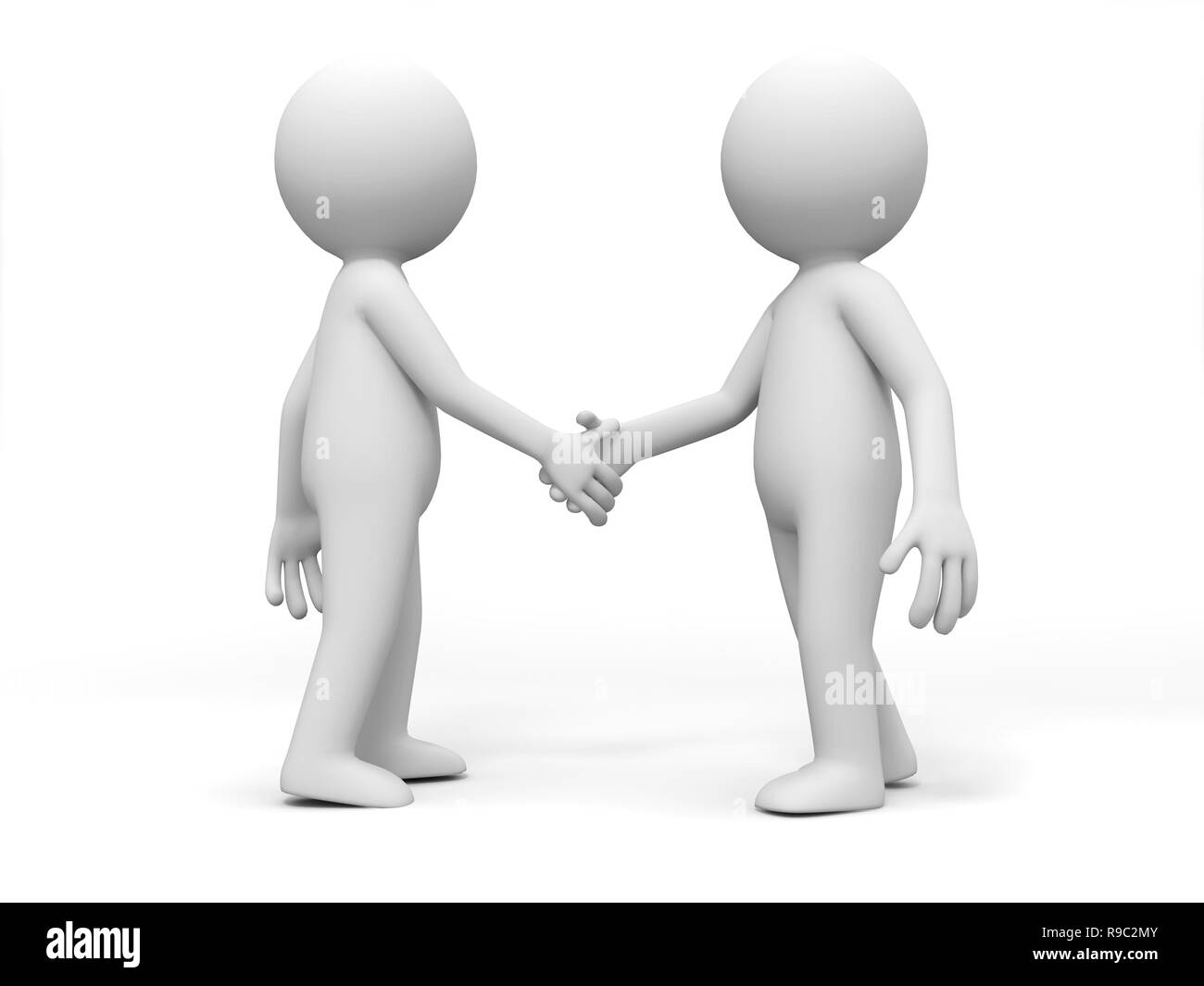 Hands white woman shaking black Cut Out Stock Images & Pictures - Alamy