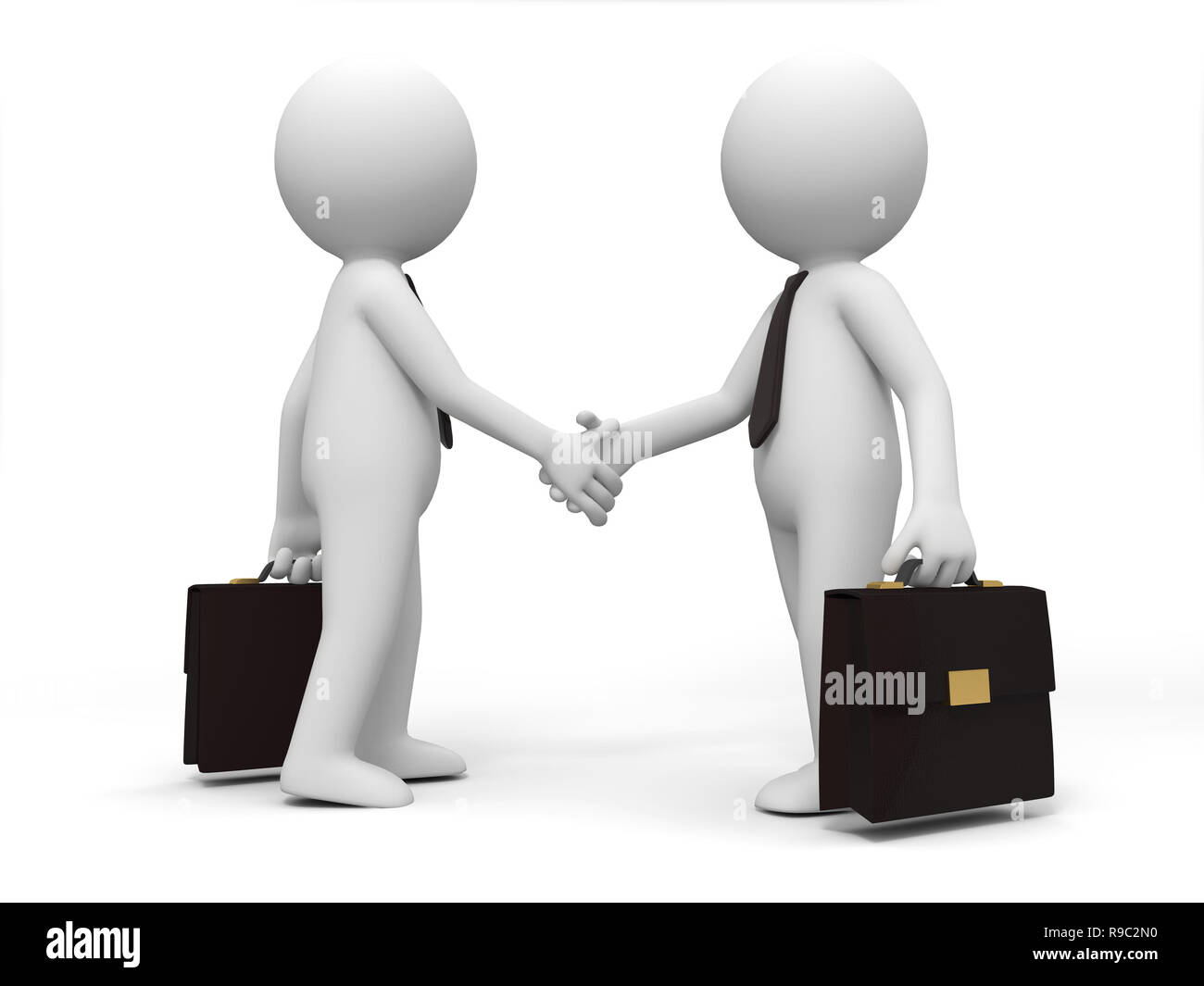 Hands white woman shaking black Cut Out Stock Images & Pictures - Alamy